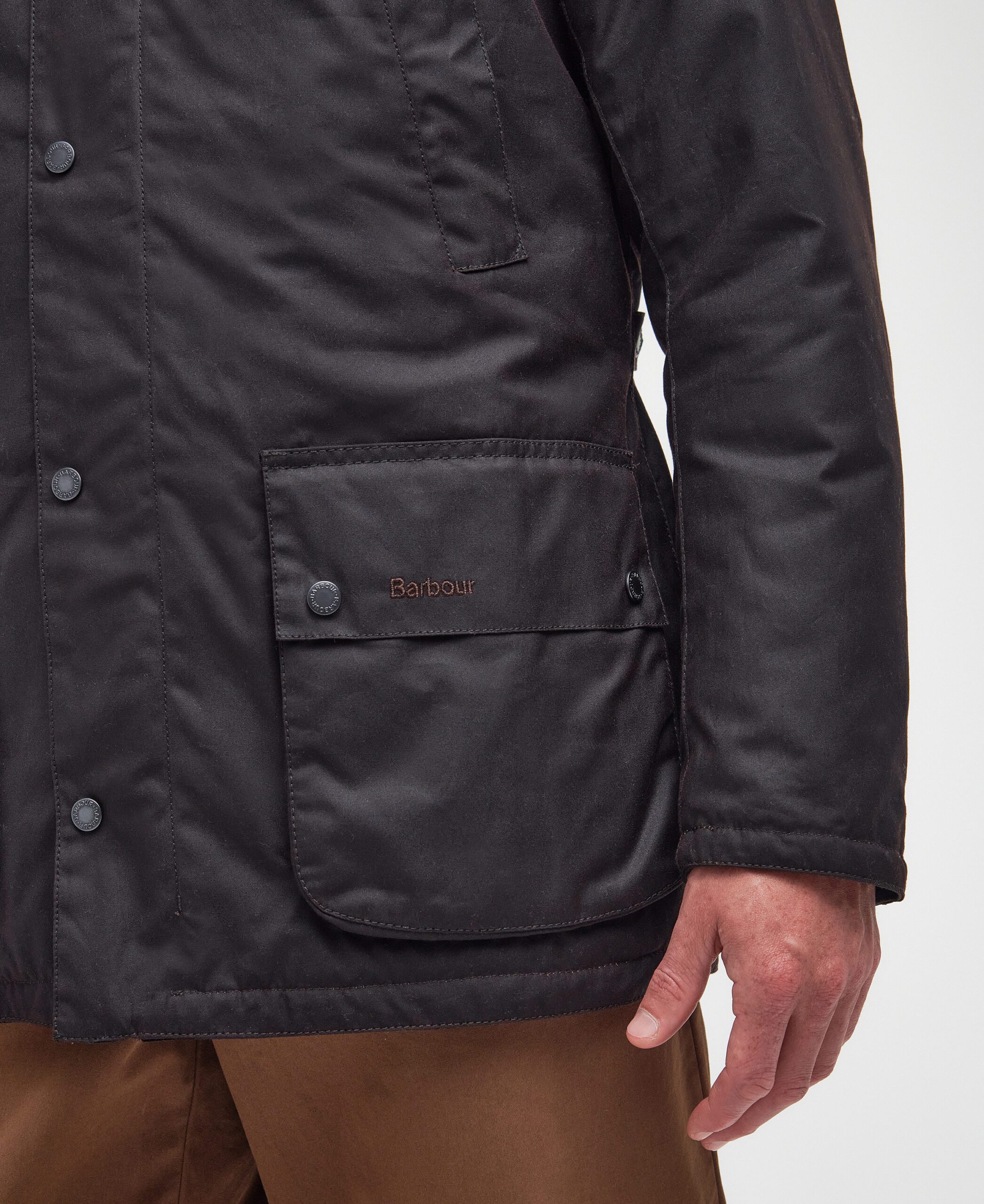Barbour Bedale Wax Mac Jacket Rustic Brown - Esquire Clothing